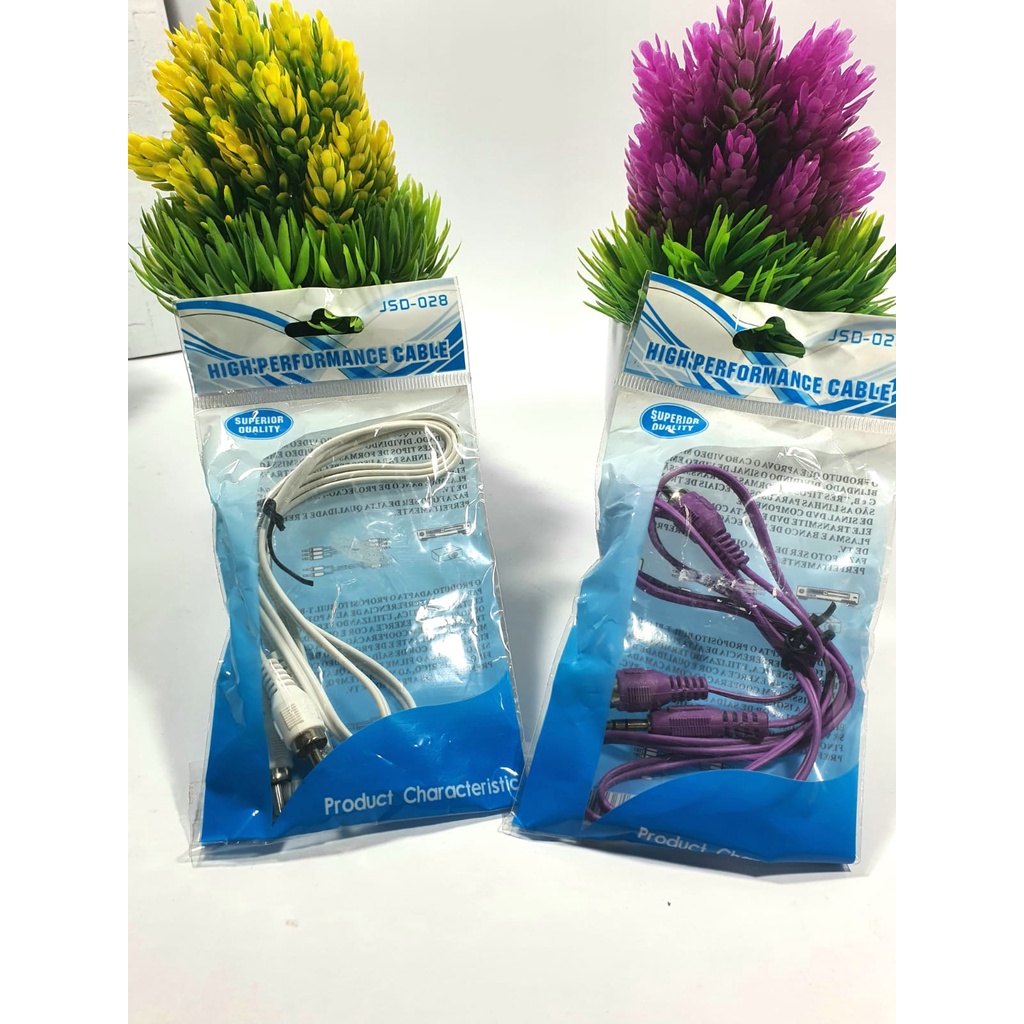 Jual kabel SOLID aux 2in1 / Jack 3.5mm audio RCA 2 in 1 Cabel | Shopee ...