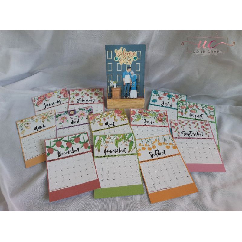 Jual Kalender Meja Custom. Tema Bunga | Shopee Indonesia