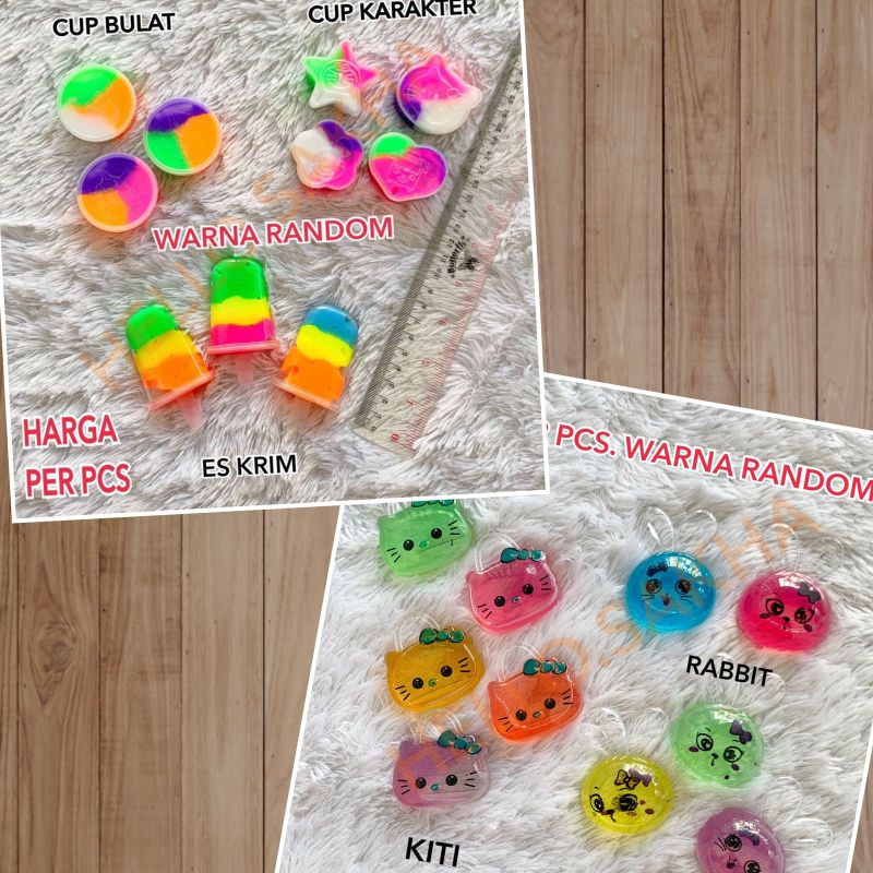 Jual MAINAN SLIME KECIL BENTUK CUP BULAT KARAKTER ES KRIM ICE CREAM ...