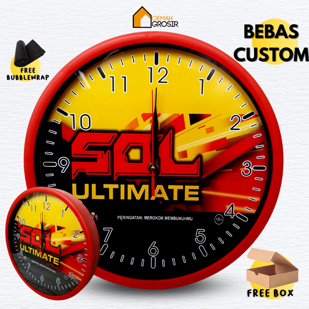 Jual Jam Dinding Custom M5 Jumbo Premium Souvenir Logo Instansi Hadiah ...