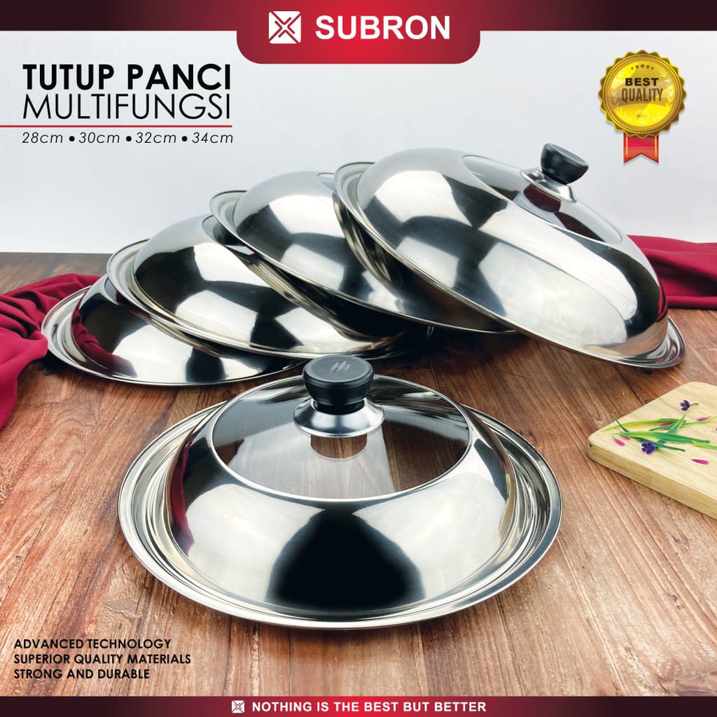 Jual Tutup Panci Stainless Kaca 30cm 32cm 34cm Wajan Kuali Wok ...