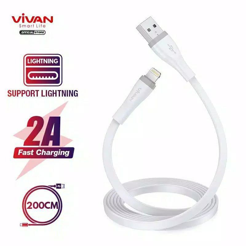 Jual VIVAN SL200S KABEL DATA USB FOR IPON DATA CABLE LIGHTNING PANJANG ...