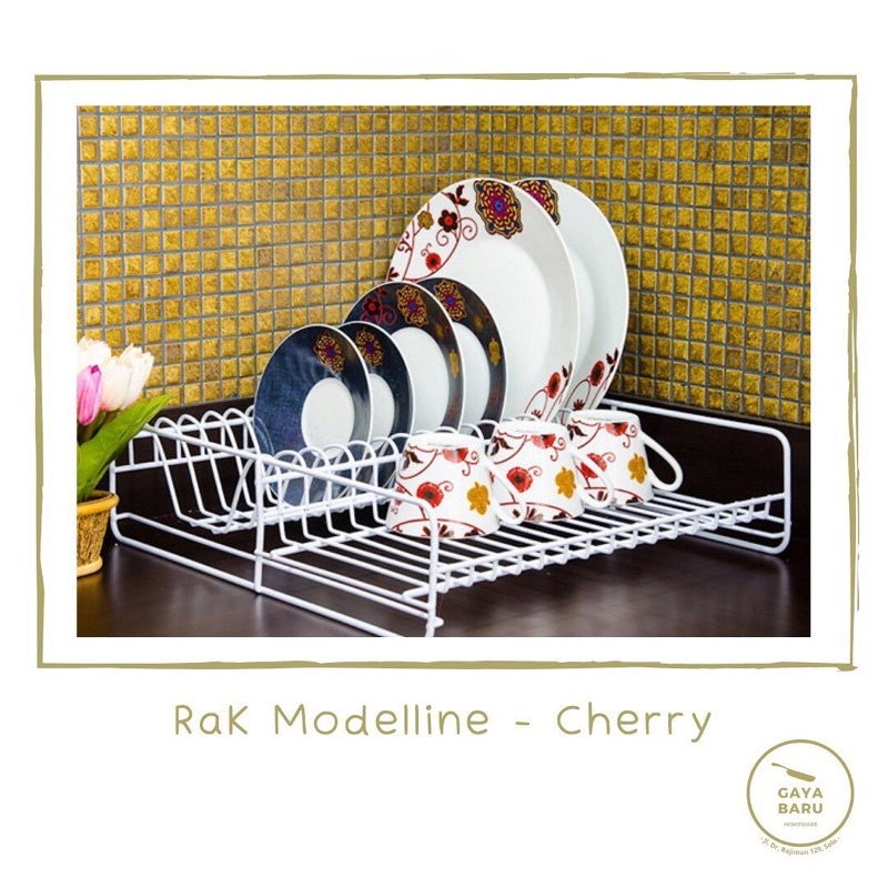 Jual Rak Modelline Cherry/ Rak Piring/ Rak Gelas/ Rak Mangkok | Shopee ...