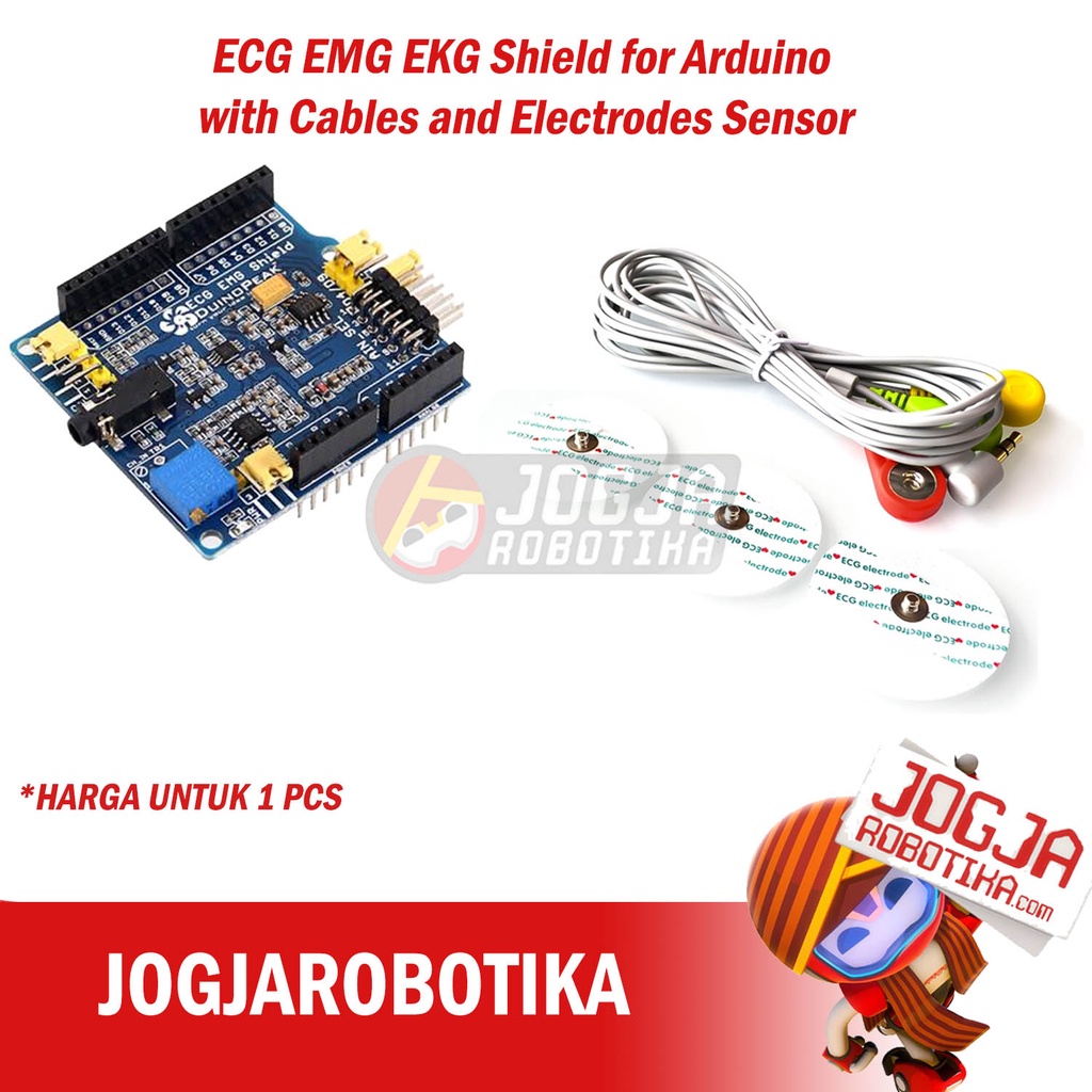 Jual ECG EMG EKG Shield for Arduino with Cables and Electrodes Sensor | Shopee Indonesia