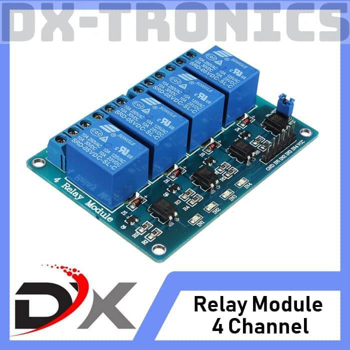 Jual Relay Module 4 Channel 5V With Optocoupler (Arduino compatible ...