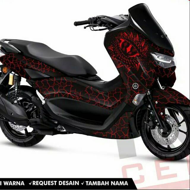 Jual Decal full body new nmax 2020 variasi black grafis red pilihan ...