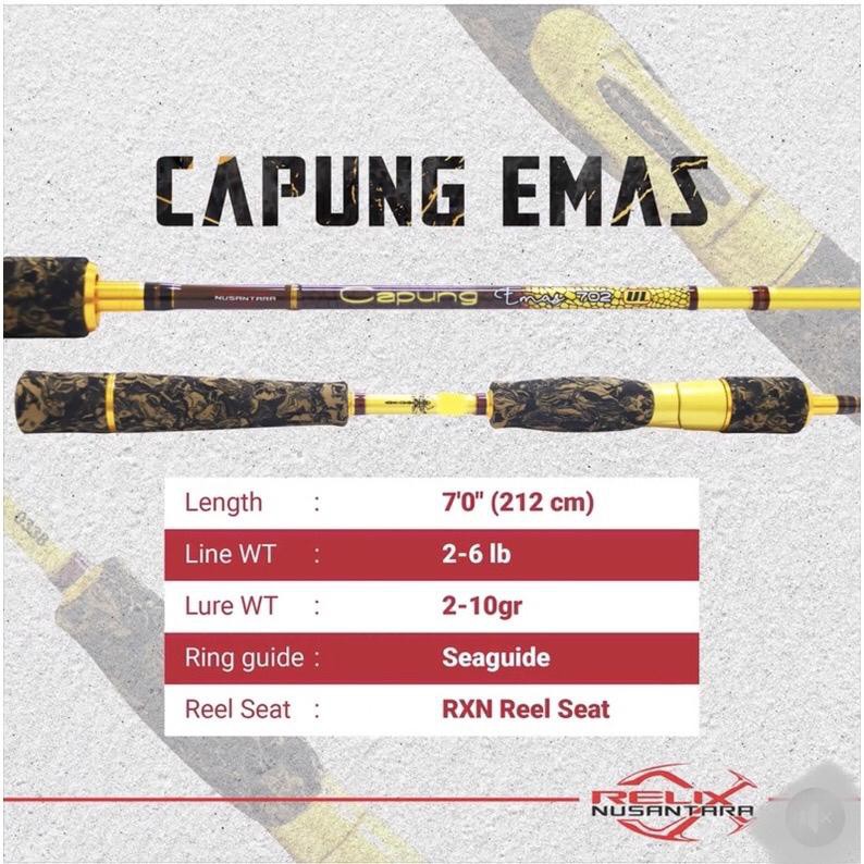Jual JORAN RELIX NUSANTARA CAPUNG EMAS 702 (2-6LB) 212CM LIMITED EDITION PANCING MANCING MANIA ...