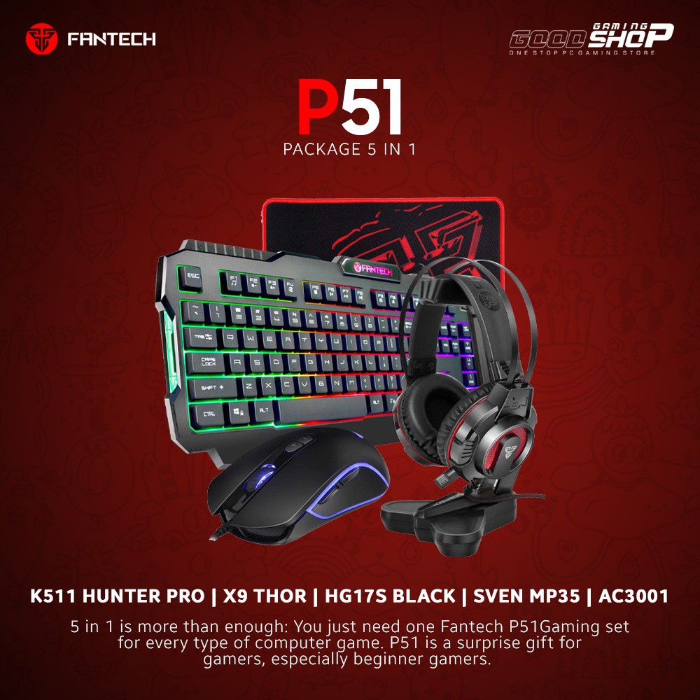 Jual fantech bundle P51(Package 5 in 1) | Shopee Indonesia