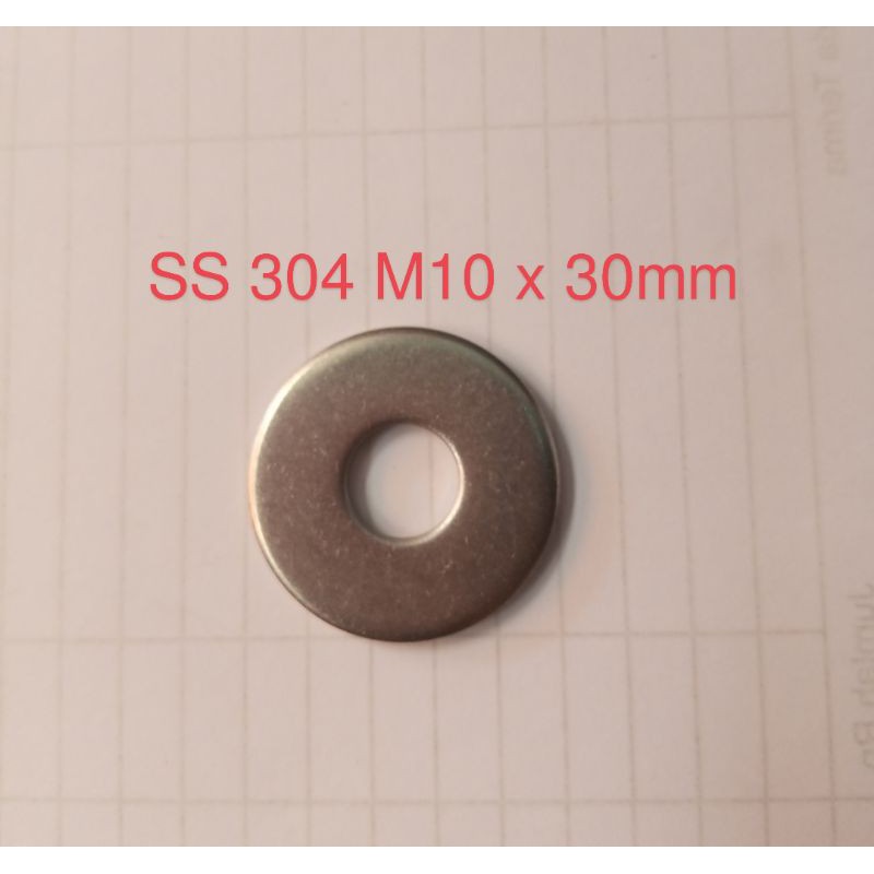 Jual Ring Plat/Washer Plate lebar SS 304 M10x30mm | Shopee Indonesia