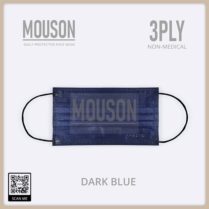 Jual Masker Mouson 3ply Isi 50 Masker Sekali Pakai 3 Ply Non Medis ...