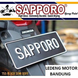 Jual Jual Sapporo 755 Black Semi Doff Cat Semprot Saporo Paint Hitam ...