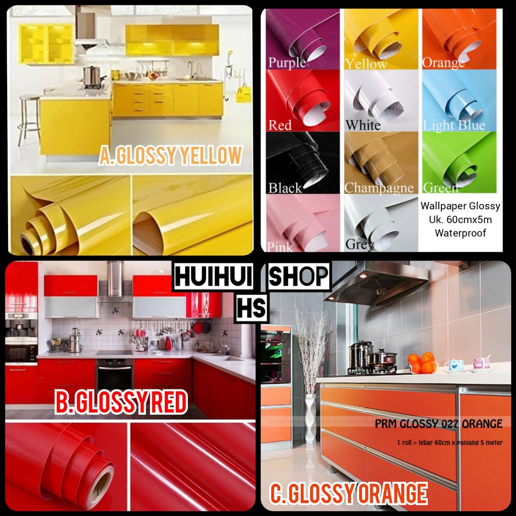 Jual HS G2 GLOSSY WALLPAPER | WALLPAPER KABINET | WALLPAPER DAPUR ...