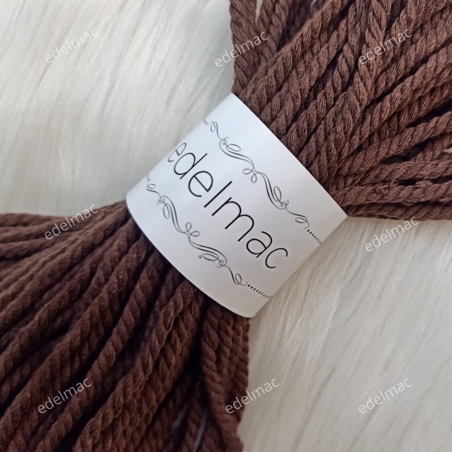 Jual Ecer 20m Tali Katun / Benang Dark Coklat | Black 4mm twist ...