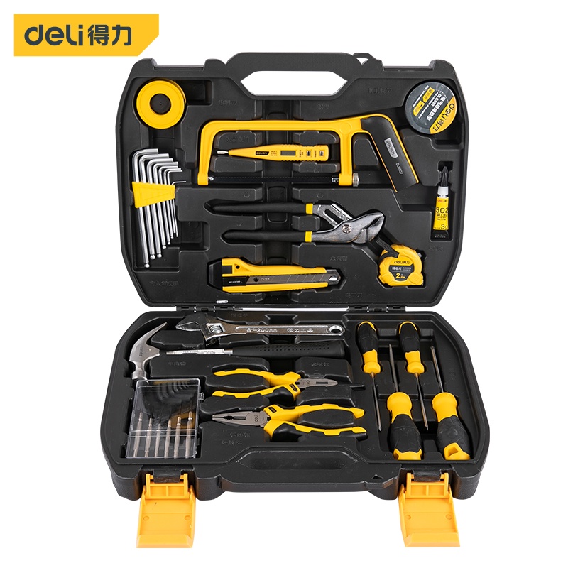 Jual Deli Household Tool Kit / Set Perkakas Pertukangan 30-PCS/SET ...