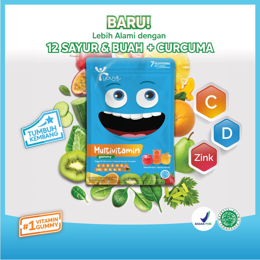Jual YOUVIT MULTIVITAMIN PROKIDS Gummy Kids - Vitamin Anak 1 SACHET ...