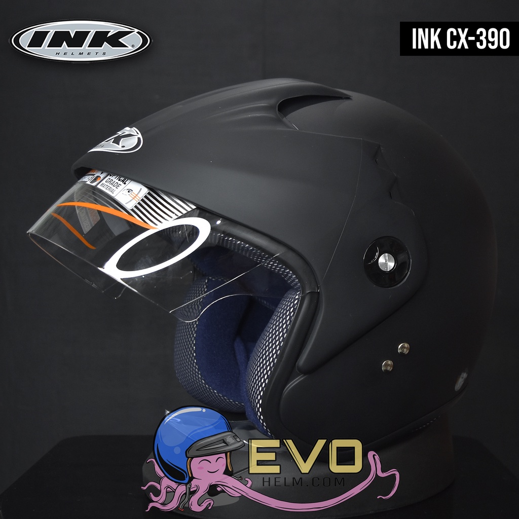 Jual HELM INK CX 390 SOLID - BLACK DOFF | Shopee Indonesia