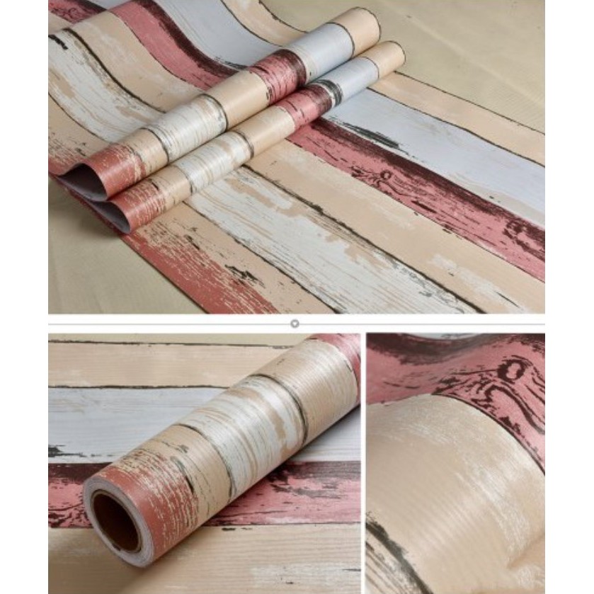 Jual Wallpaper Dinding Ukuran 45 Cm X 10 M Motif Kayu Merah | Shopee Indonesia