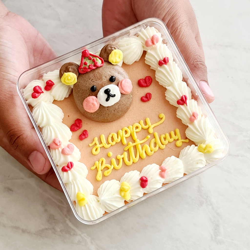 Jual Korean dessert box / cake box rilakuma | Shopee Indonesia