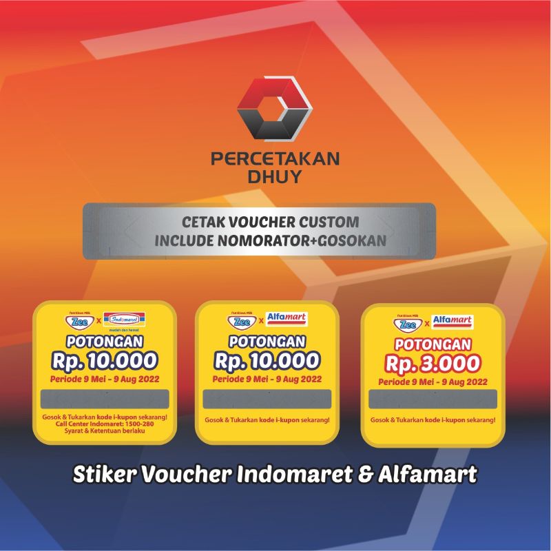 Jual Cetak Kartu Voucher Diskon+Gosokan (Desain Custom) | Shopee Indonesia