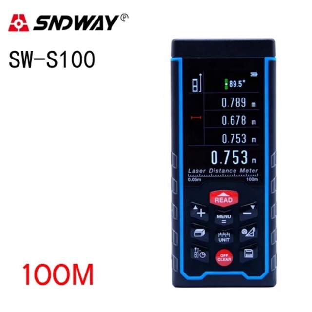 Jual SNDWAY SW-S100 Meteran Digital Laser rangefinder Meter Color ...