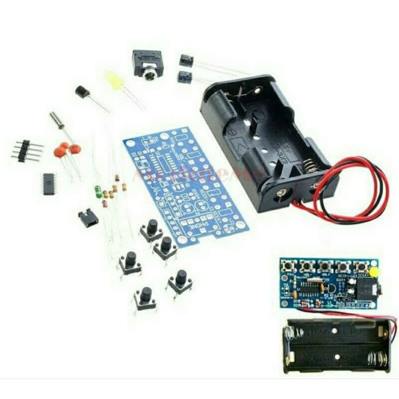 Jual FM Radio Kit Stereo Audio Receiver PCB FM Module Kits 76MHz-108MHz ...