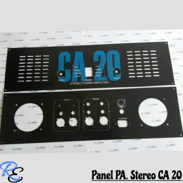 Jual Plat Panel Power Amplifier Stereo CA 20 Depan Belakang Berkualitas ...