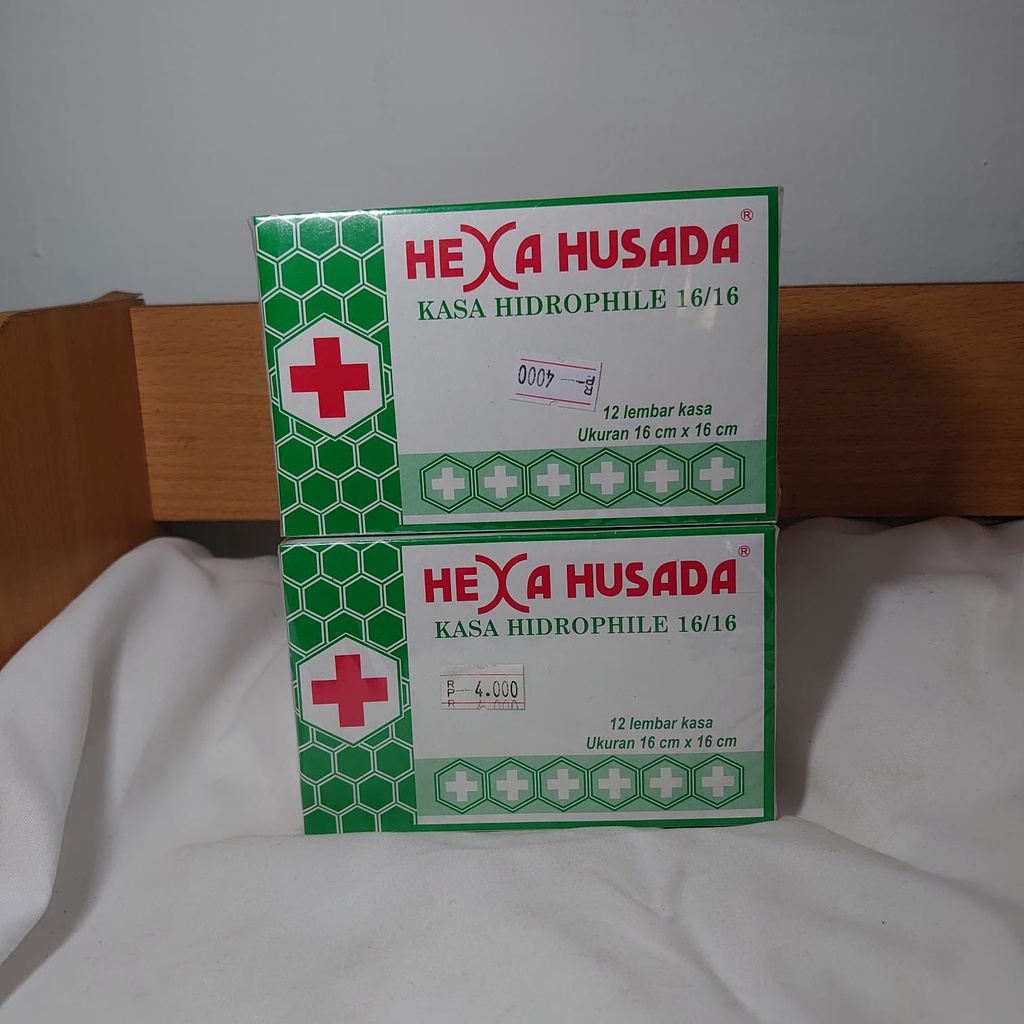 Jual Kasa Steril HEXA HUSADA Kasa Hidrofil 16 x 16 cm Onemed Box isi 12 ...