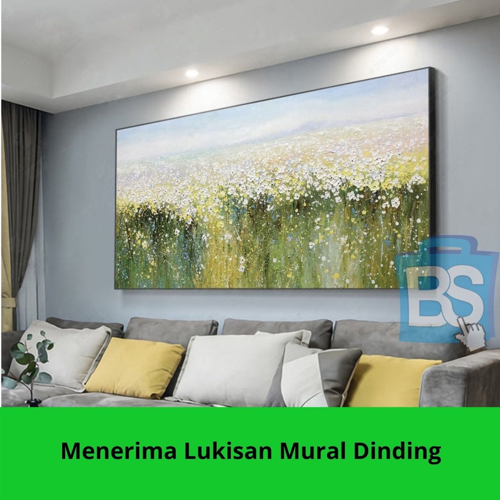 Jual Lukisan Cat Minyak Bunga Liar di sesisir pantai | Shopee Indonesia