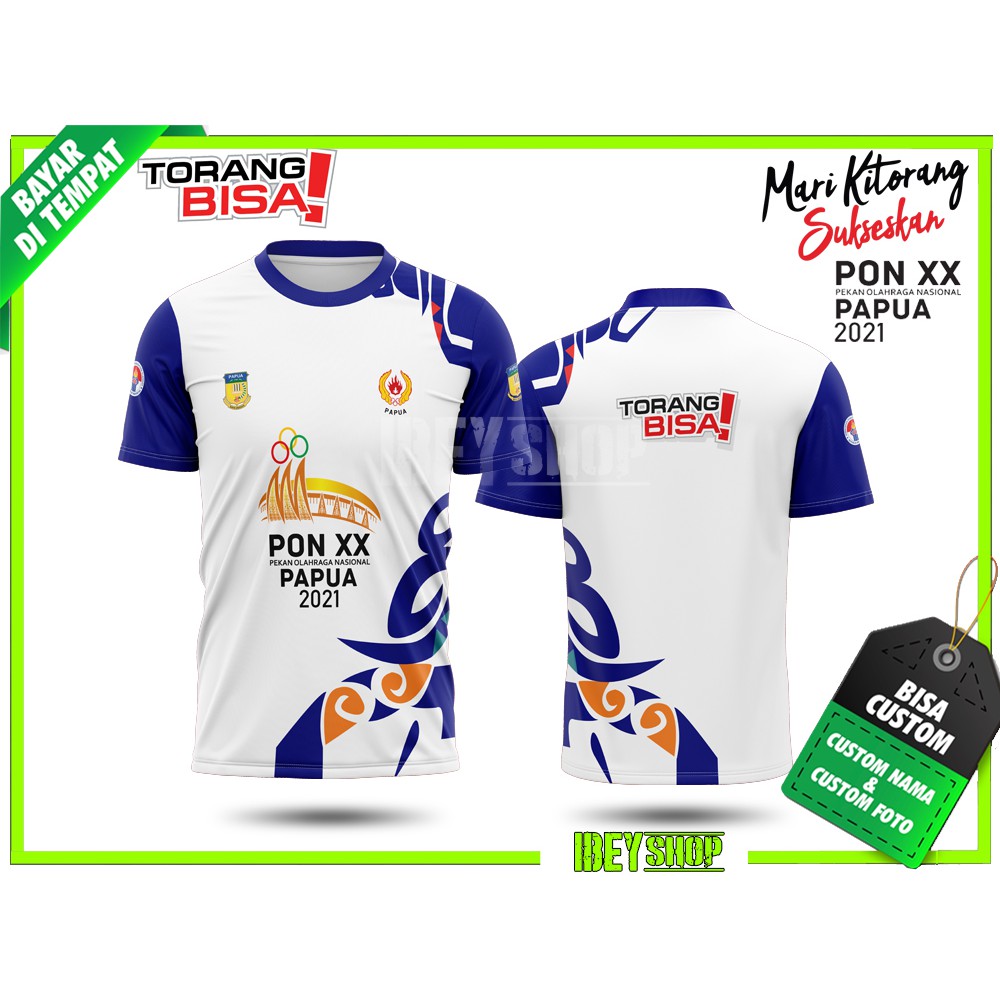 Jual Kaos Baju Jersey PON XX PAPUA 2021 Torang Bisa Custom Fullprint 03 ...