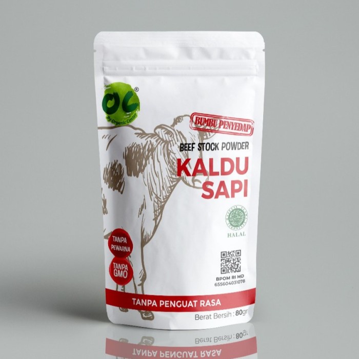 Jual Organic Center- Bumbu Rasa Kaldu Sapi Beef Stock Powder 80g for 1 ...