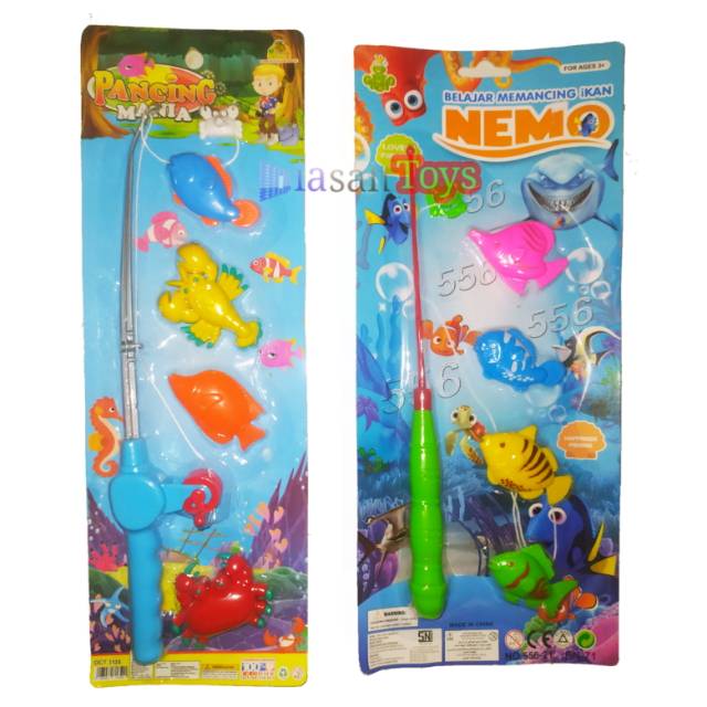 Jual Mainan Pancingan Magnet Set Fishing Memancing Mania Ikan Nemo ...