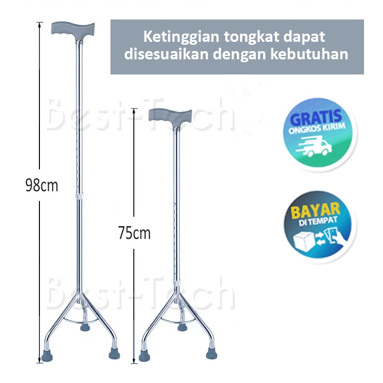 Jual Tongkat Alat Bantu Jalan Tongkat Kaki 3 / Tongkat Orang Tua ...