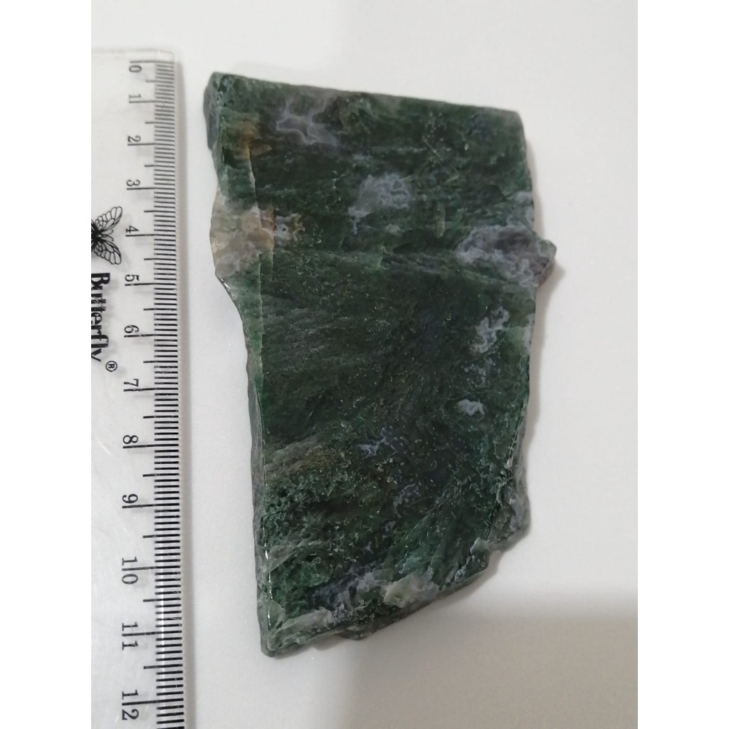 Jual Natural Slice Slab Moss Agate 122 grams | Shopee Indonesia