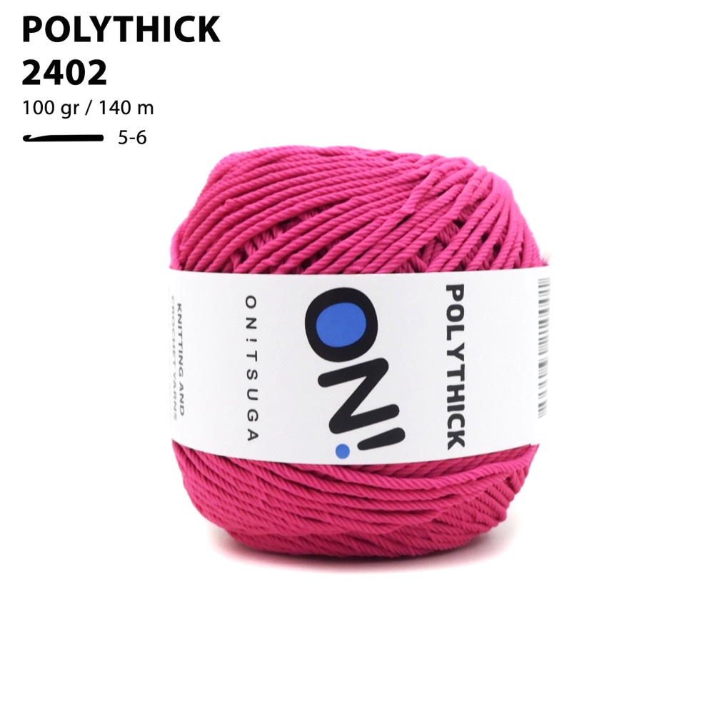 Jual Benang rajut polyester polythick onitsuga big ply PLT6 | Shopee ...