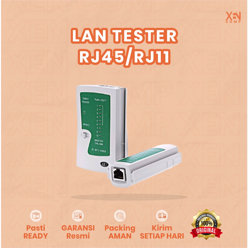 Jual LAN TESTER / TESTER CABLE RJ45 RJ11 / Kabel LAN Tester Jaringan ...