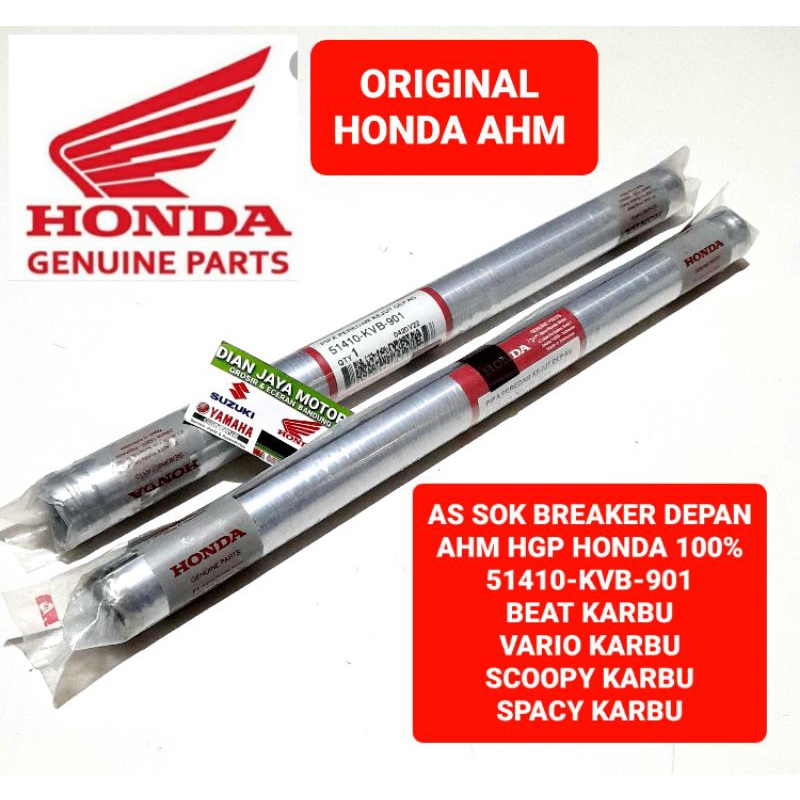 Jual AS SOK SET SHOCK BREAKER DEPAN HONDA ORI AHM HGP KVB BEAT KARBU 2 ...