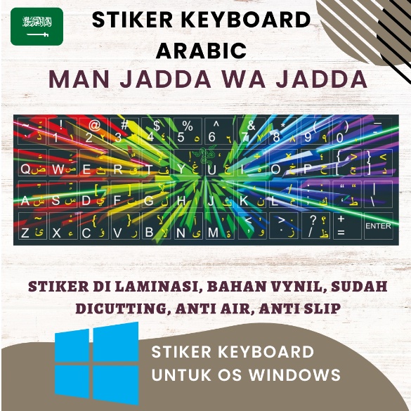 Jual stiker keyboard arab STIKER ARABIC LAPTOP PC Sticker Kibot Font ...