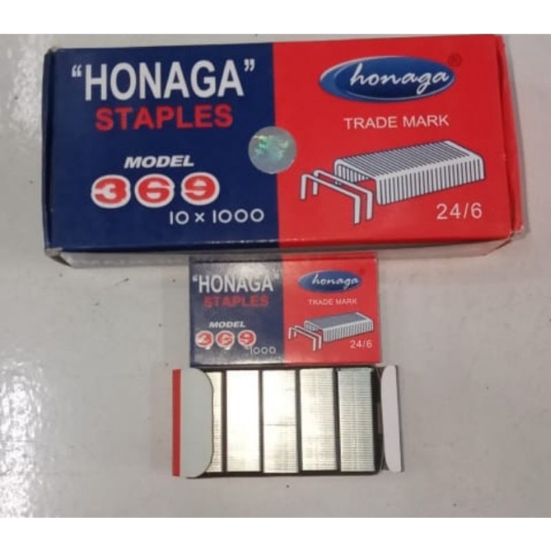 Jual Isi Stapler Honaga 24/6 Model 369 / Isi Stepler / Isi Staples ...