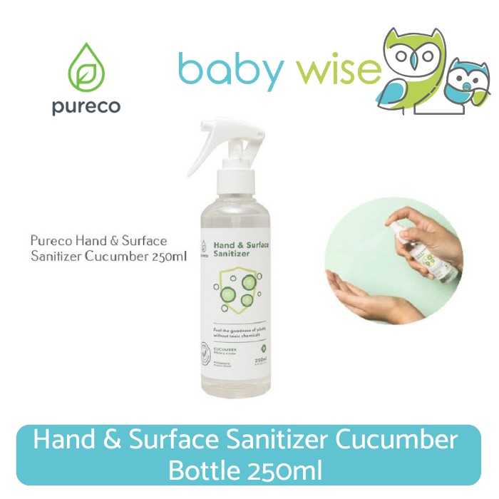 Jual Pureco Hand & Surface Sanitizer Cucumber Bottle 250ml | Shopee ...