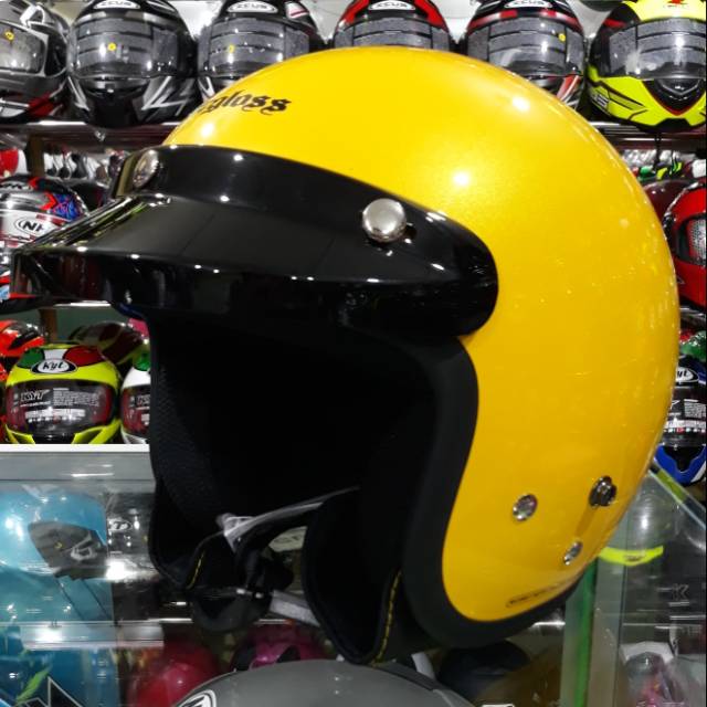 Jual Helm Cargloss Cf Retro Army Yellow | Shopee Indonesia