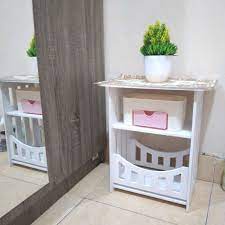 Jual Meja Ngopi Kotak 2 Layer Square Coffee Table Meja Majalah Sudut ...