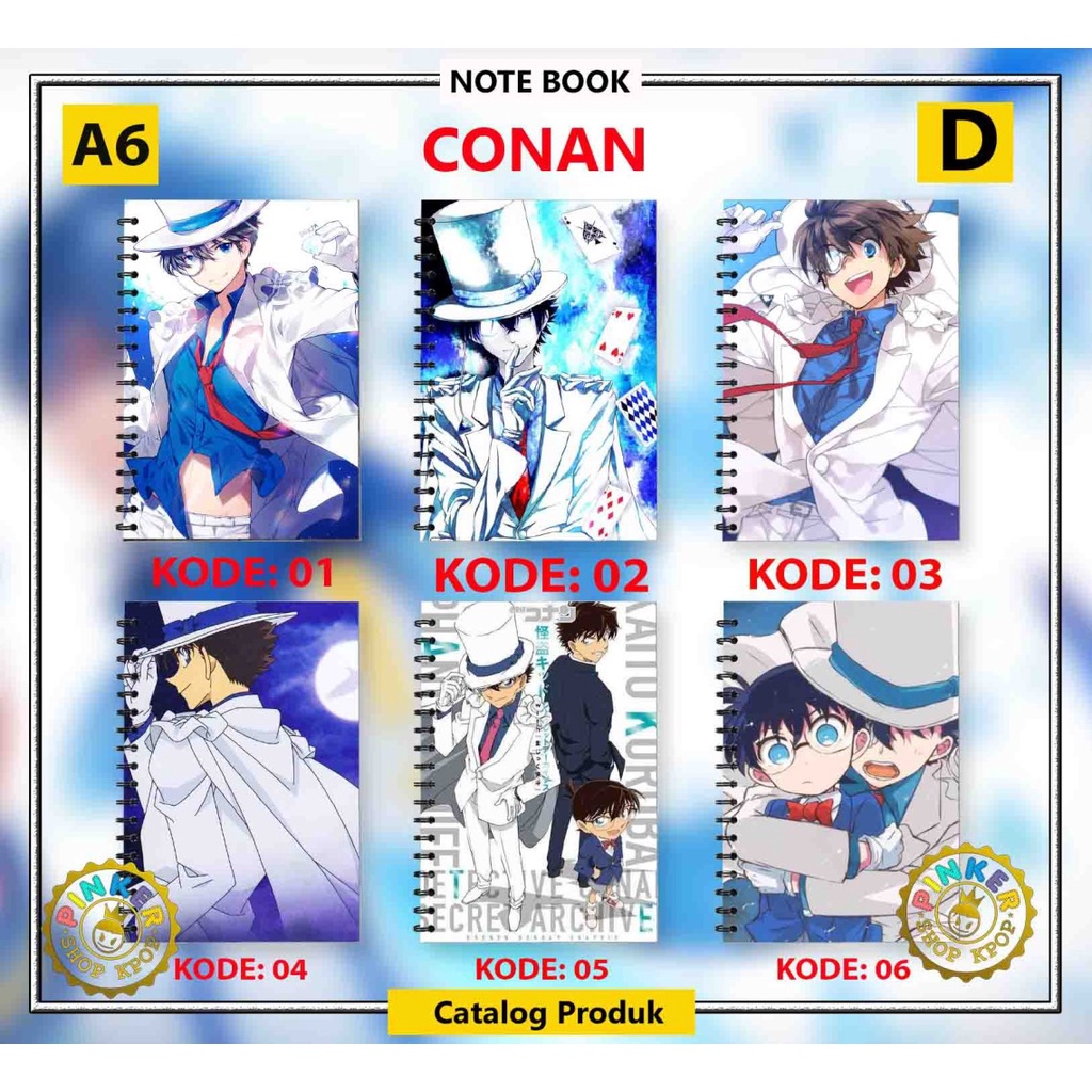 Jual Note/Notebook DETECTIVE CONAN SERI 4 A6 ISI 50 LEMBAR BUKU/NOTES ...