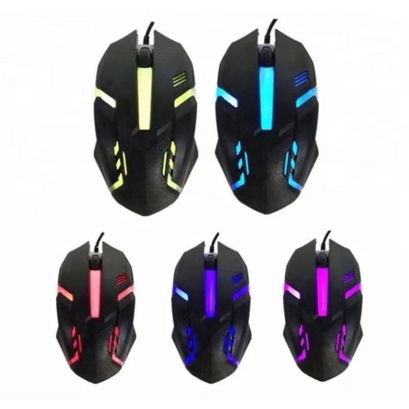 Jual Mouse Kabel Gaming Original LED X1 cable Mouse Game RGB Colorful 7 ...