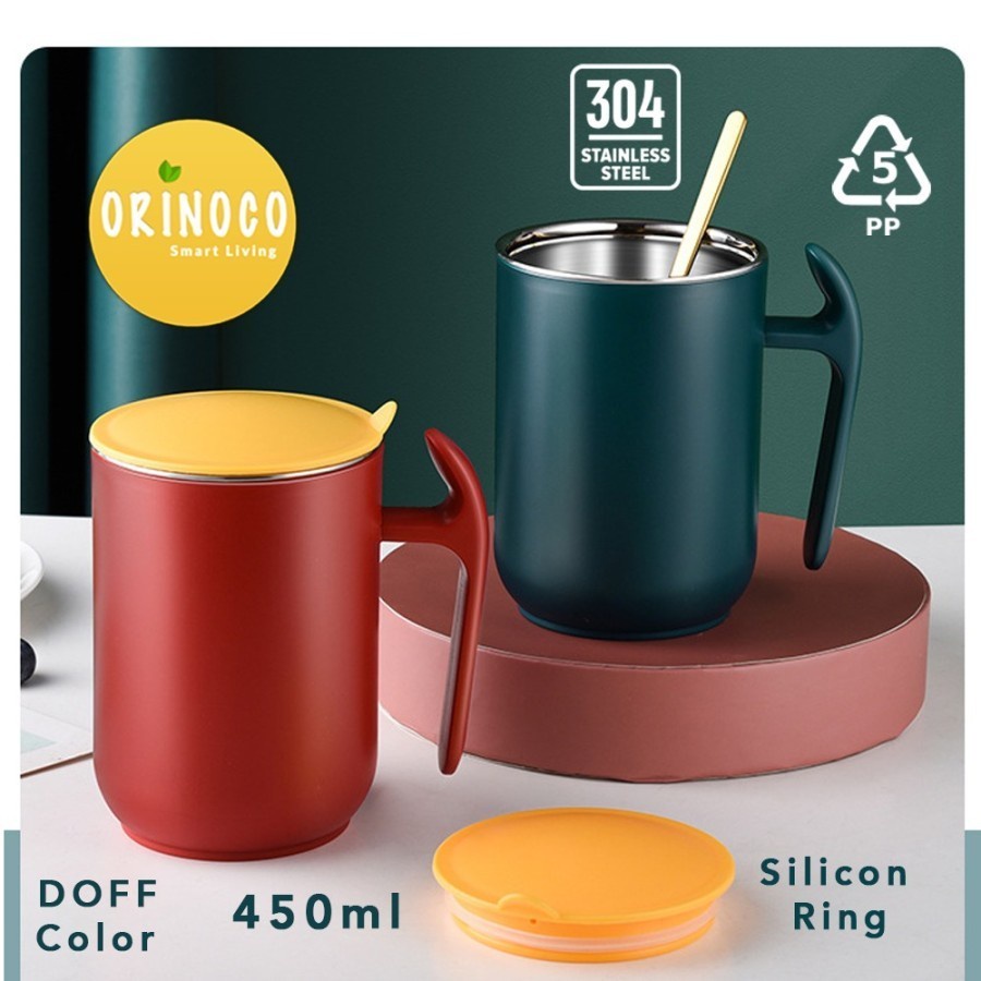 Jual Orinoco Gelas Mug Stainless steel 304 // OR-0333 Tahan Panas 450ML ...