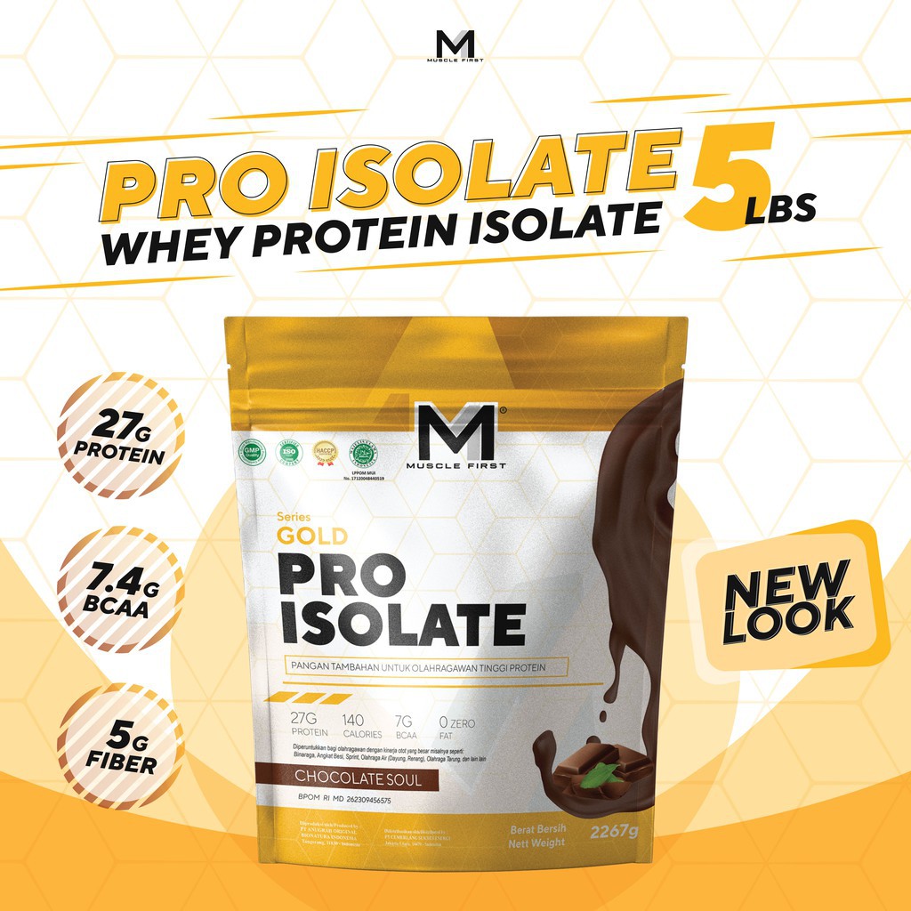 Jual M1 Pro Isolate Whey Protein 5LBS - Muscle First Gold 5 LBS FREE ...