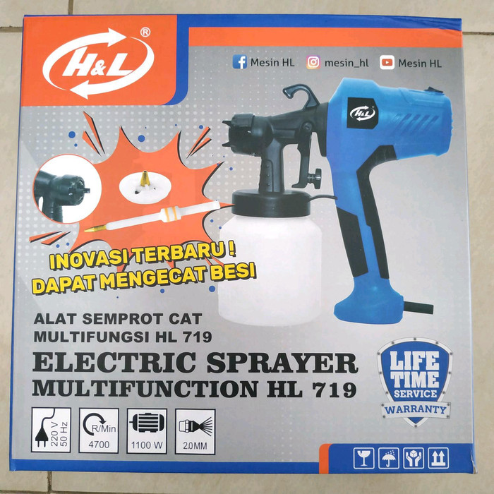 Jual Alat Semprot Cat Paint Zoom Spray Gun Painter Elektrik Listrik H&L ...