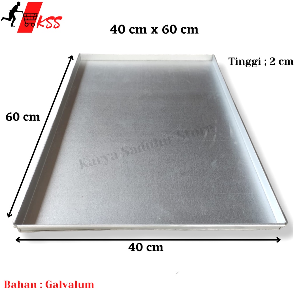 Jual LOYANG NAMPAN OVEN GAS UKURAN 60 x 40 cm Tinggi 2 cm / Loyang Oven ...