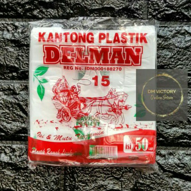 Jual Kantong Plastik / Kresek Ramah Lingkungan DELMAN uk 15 - SNI ...