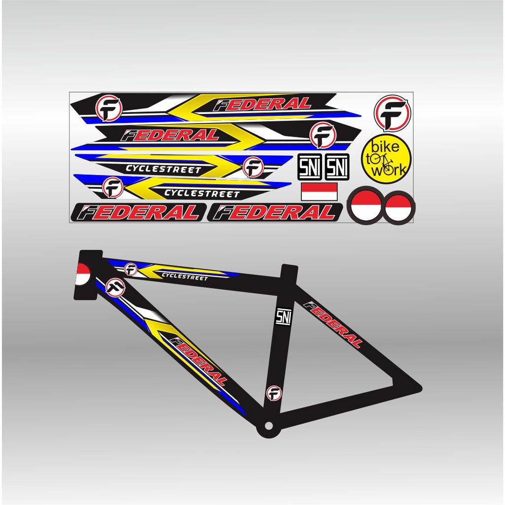 Jual NEW DECAL STIKER BUAT BIKE PEDERAL POLETSTRIPING FEDERAL VARIASI ...