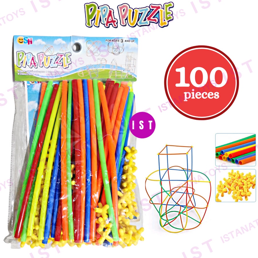 Jual Mainan Anak Magic Straws isi 100 pcs Sedotan and Connectors SH290 ...